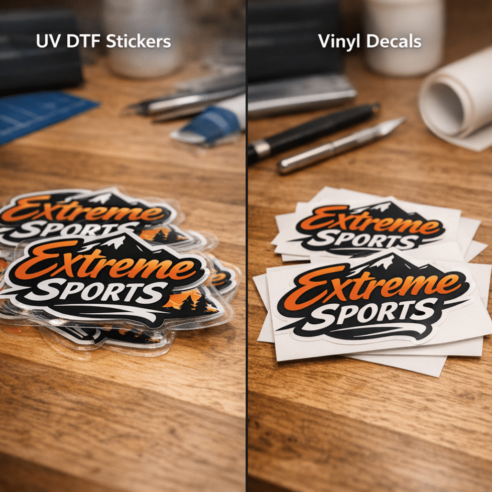 UV DTF Stickers vs Vinyl Decals: Quick Guide for Apparel Now - Five ...